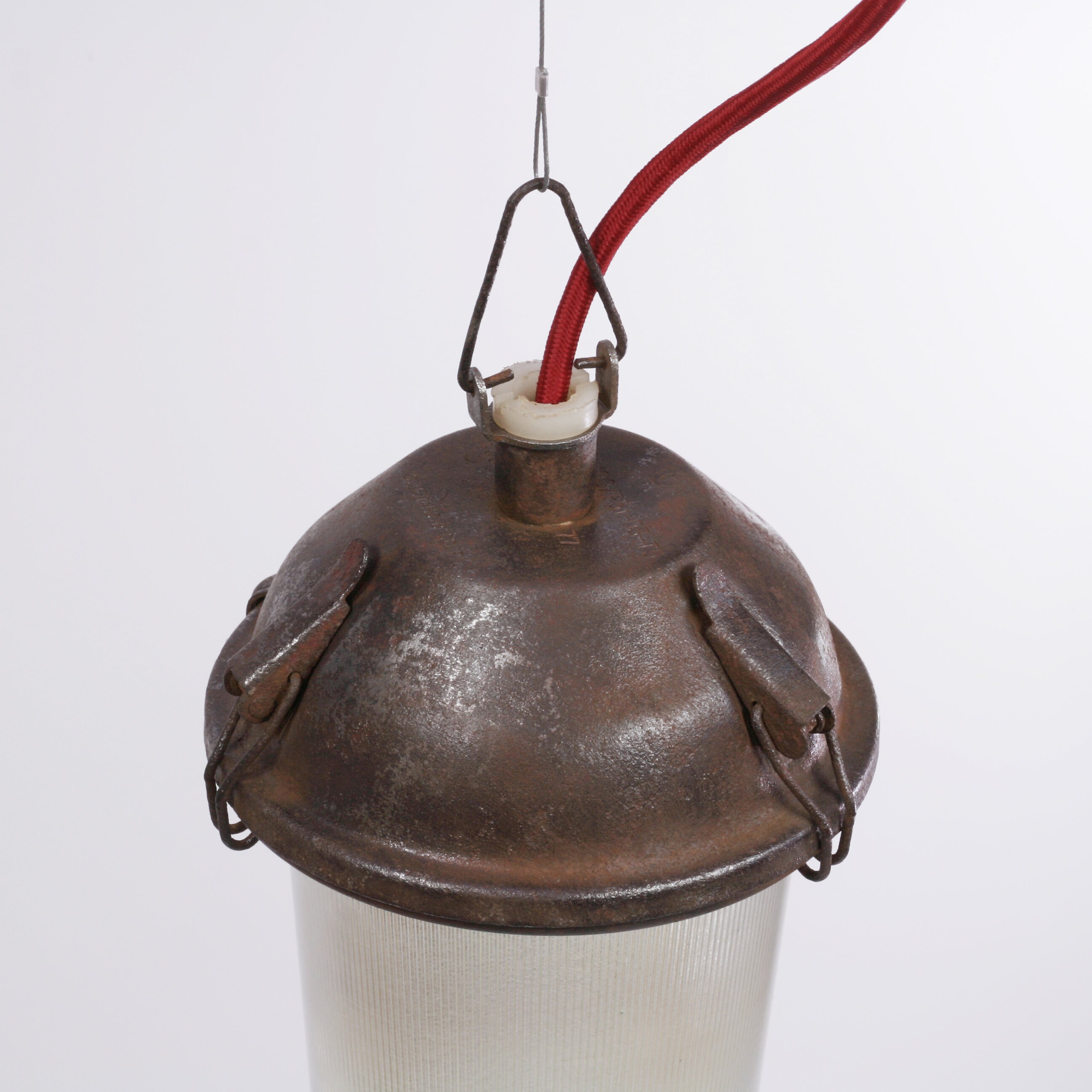 Vintage Soviet Lamp Rust Patina , Rusted Factory Lamp , Hanging ...