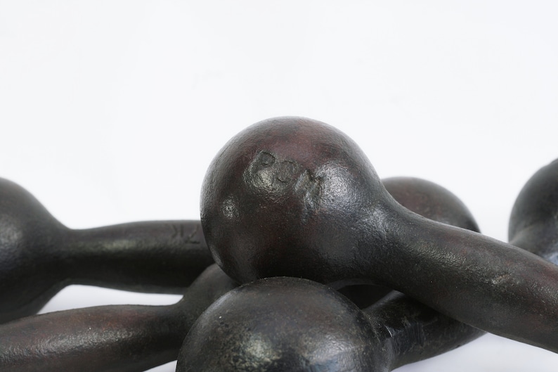 Vintage Cast Iron Dumbbell Soviet Union, Collectible Old USSR Sport ...
