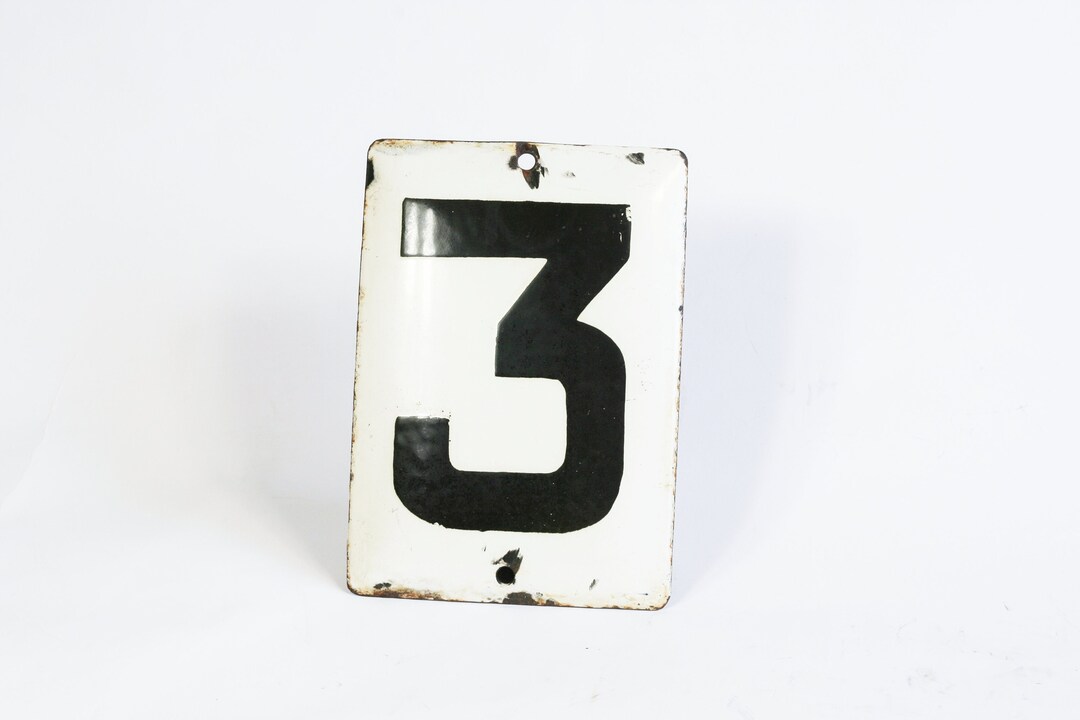 Vintage Enamel Number Plate Tile DIY Home Door. Number, Metal House ...