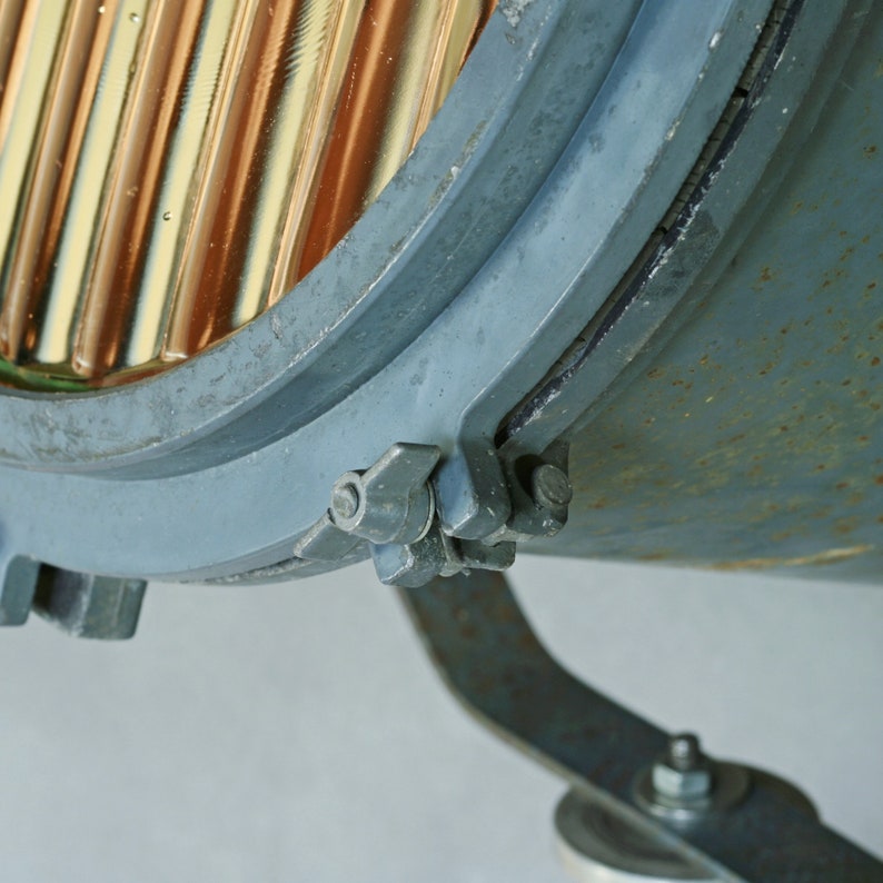 Vintage Soviet Industrial Spotlight Floor Lamp | Prismatic Glass USSR ...