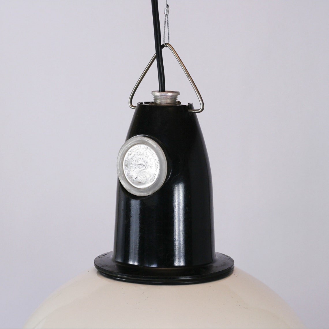 Vintage Industrial Soviet Pendant Lamp USSR White Enamel - Etsy