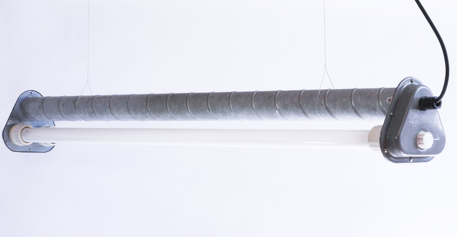 Vintage Industrial Tube Light Pendant Tube Lighting With Triangle End ...