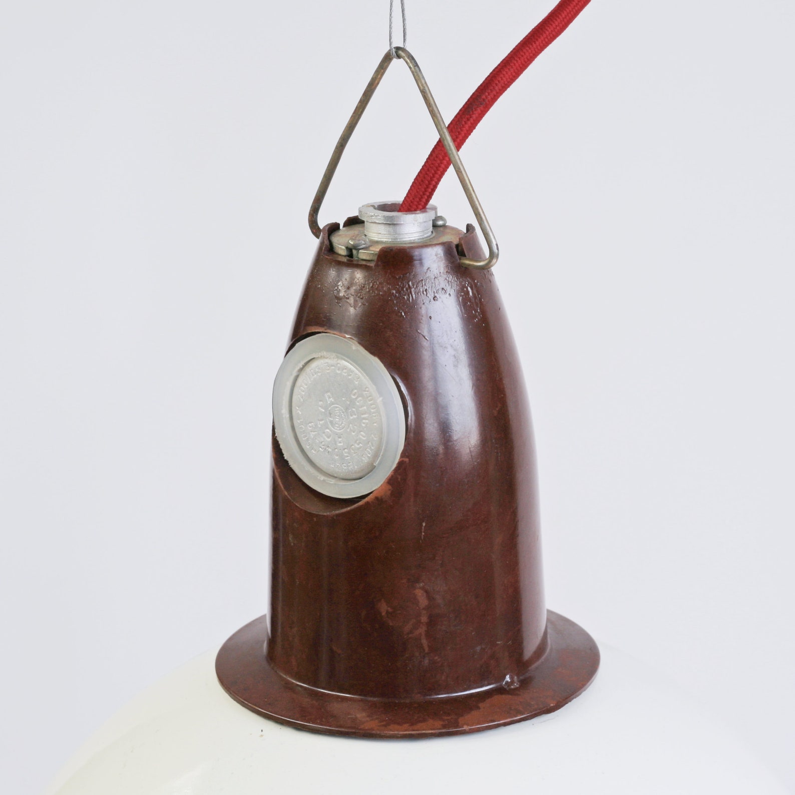 Vintage Industrial Soviet Pendant Lamp USSR White Enamel - Etsy