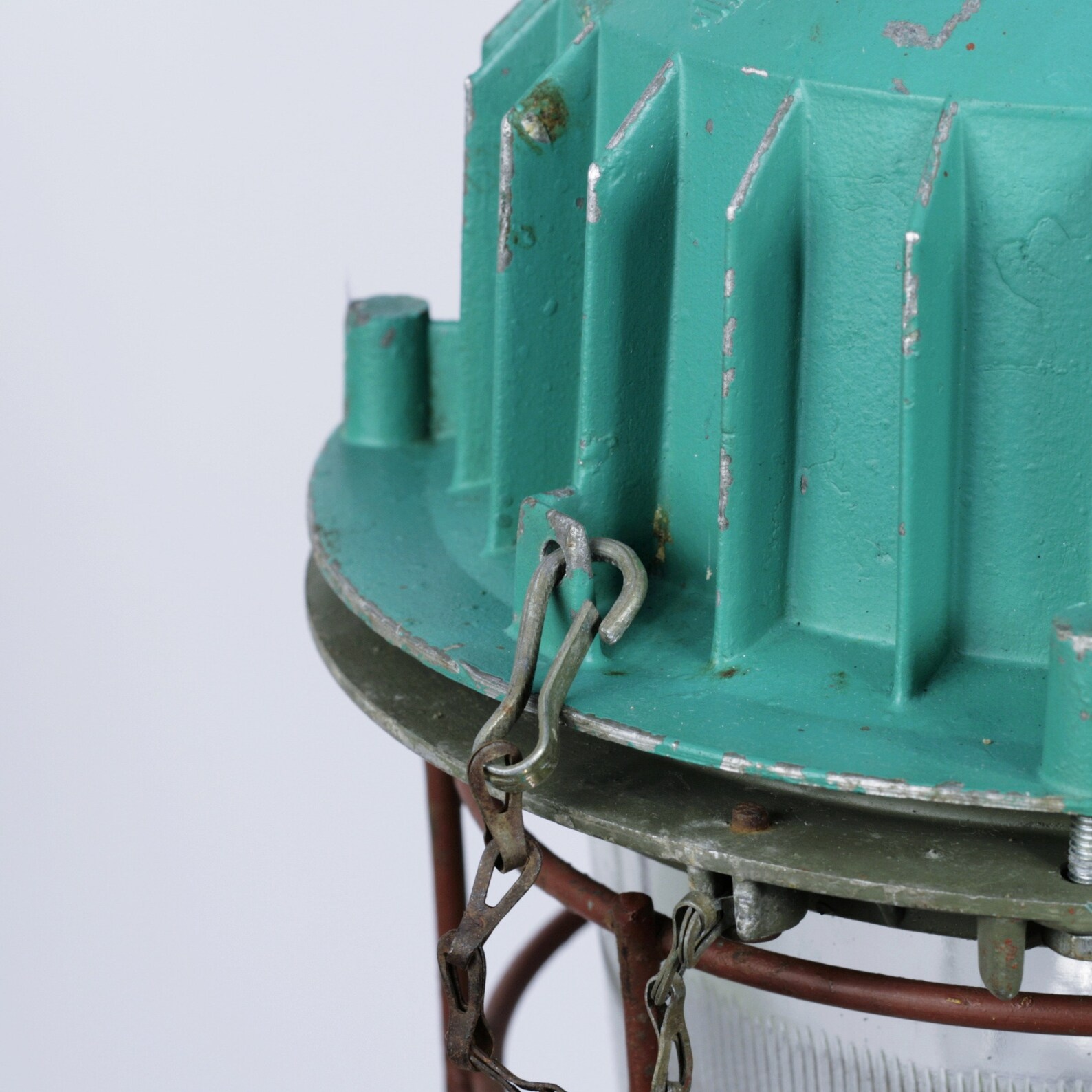 Vintage Soviet Industrial Cage Light Bully Lamp Refurbished Soviet ...