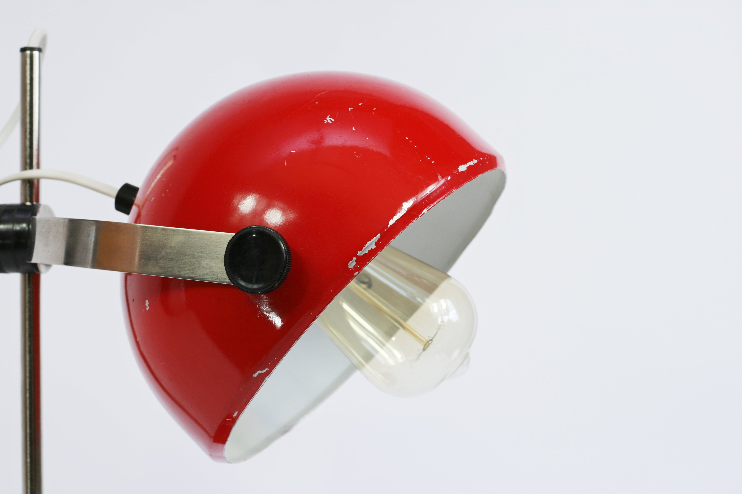 Red Soviet Table Lamp Vintage Soviet Desk Lighting With Red Shade USSR ...