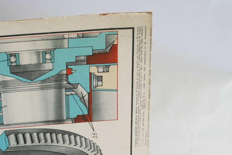 Vintage Original Soviet Truck Poster 1975 Soviet Paper on Cardboard ZIL ...