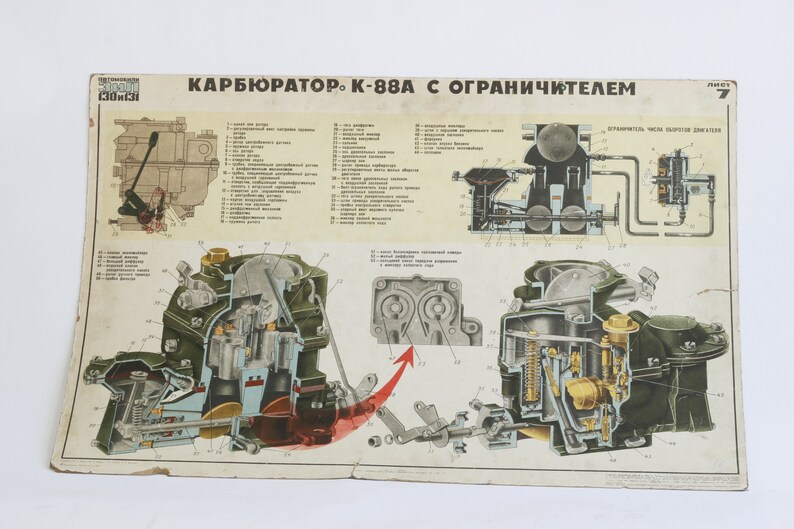 Vintage Original Soviet Truck Poster 1975 Soviet Paper on Cardboard ZIL ...