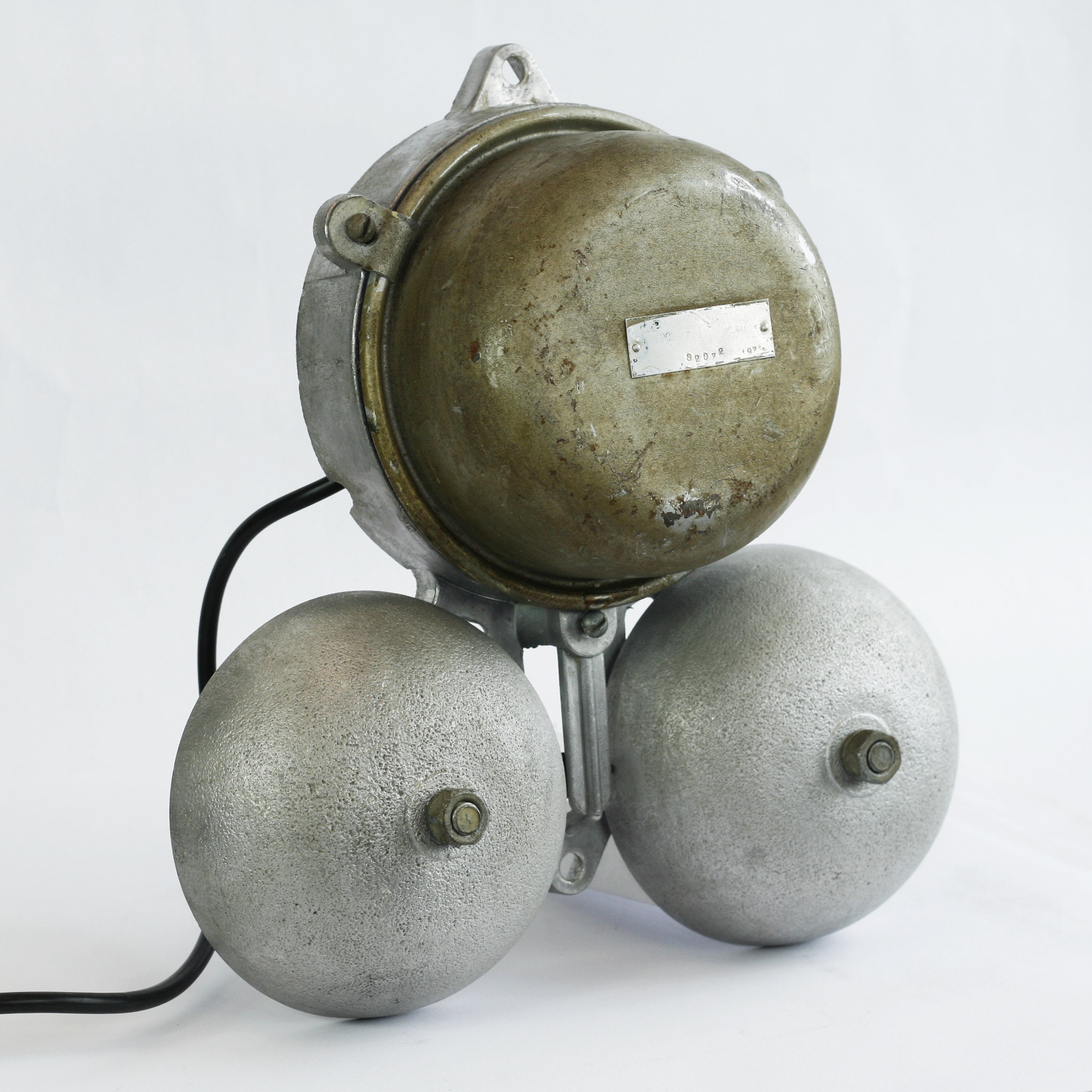 Vintage Soviet USSR Alarm Bell | Rustic Patina, Factory Industrial Wall ...