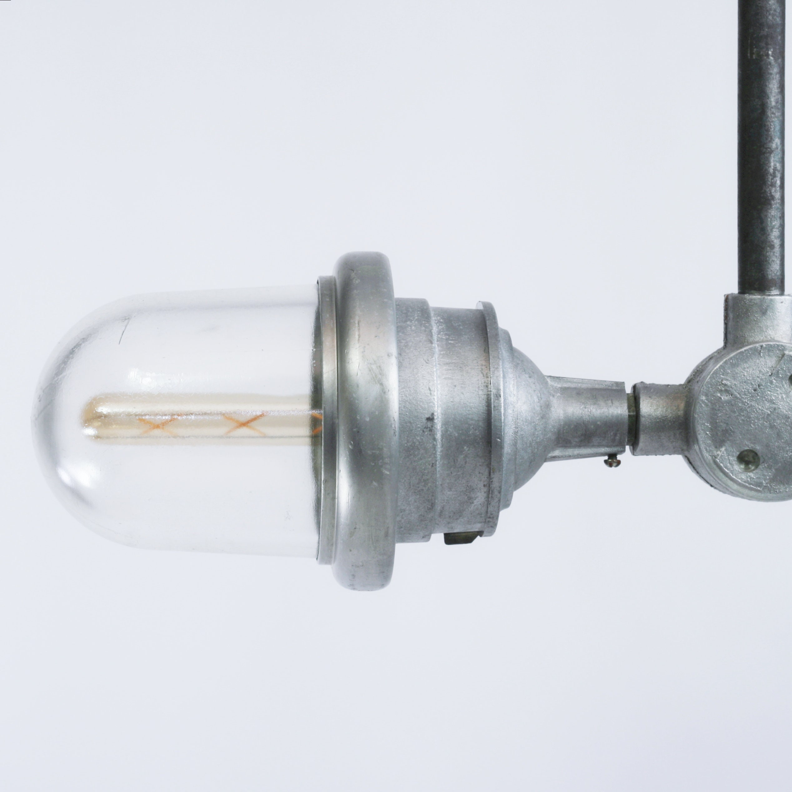 Vintage Soviet Industrial Double Pendant Lighting | Explosion Proof ...