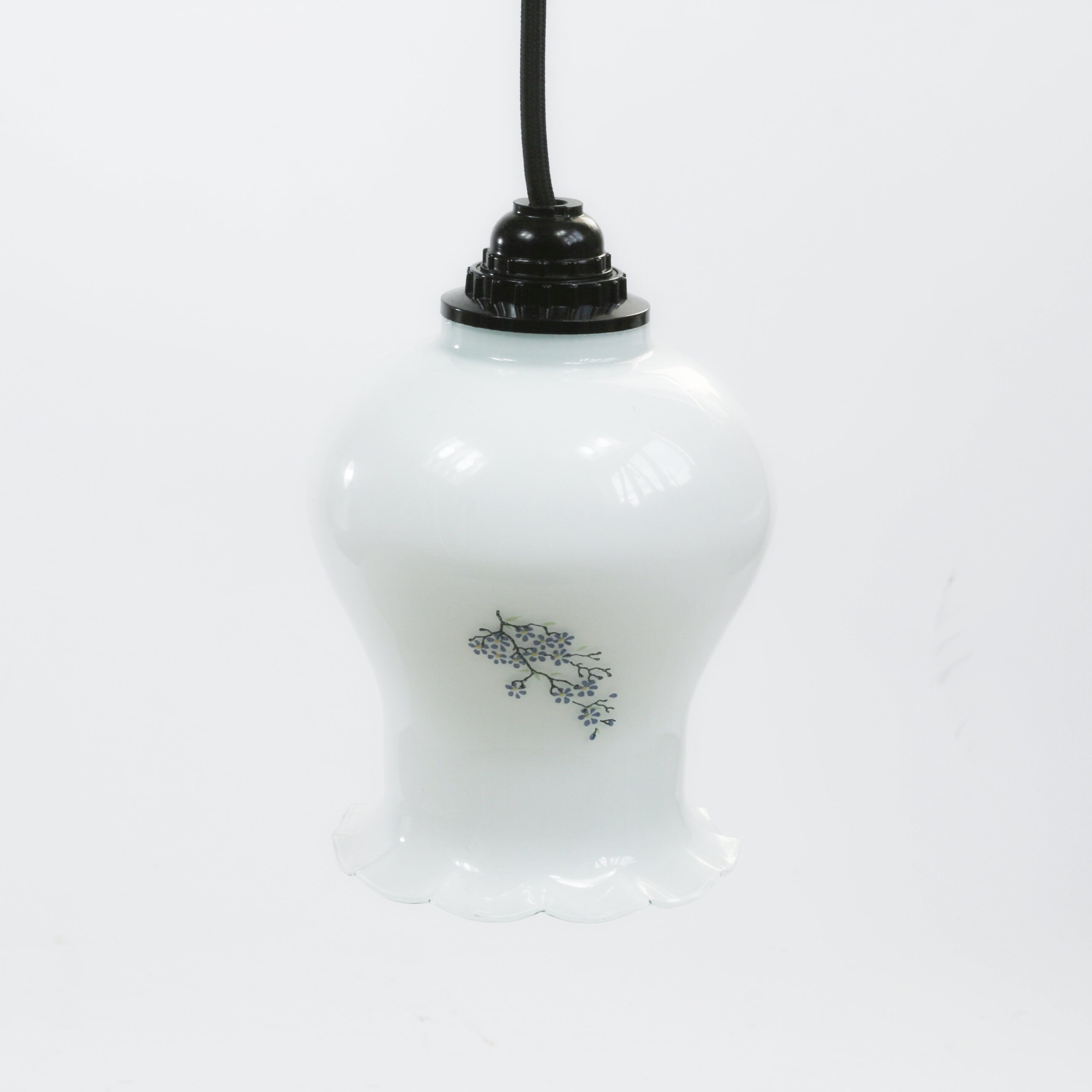 Vintage Milk Glass Lamp Chandelier | Milk Glass Pendant Light Fixture ...