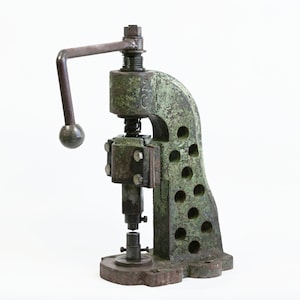 Vintage Hand Press Machine Tool From Cast Iron, Antique Old Metal ...
