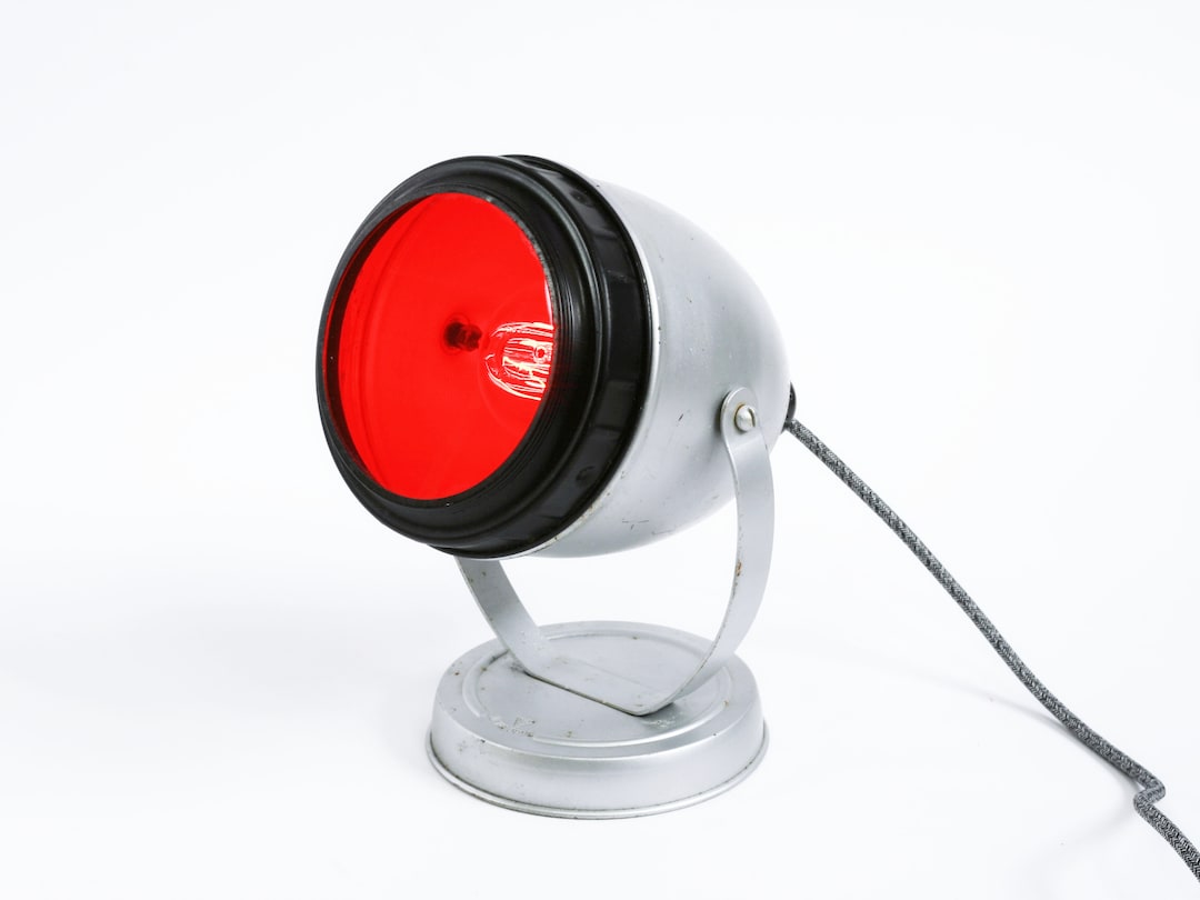 Vintage Photo Light Soviet Lamp With Red Glass E27 | Soviet Union USSR ...