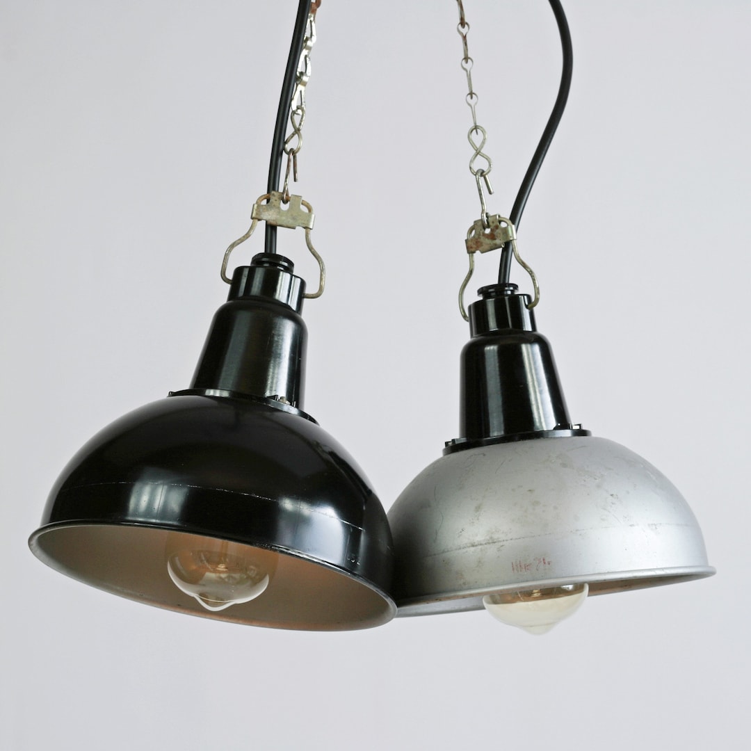 Antique Industrial Soviet USSR Light Fixture With Chain and Bakelite ...