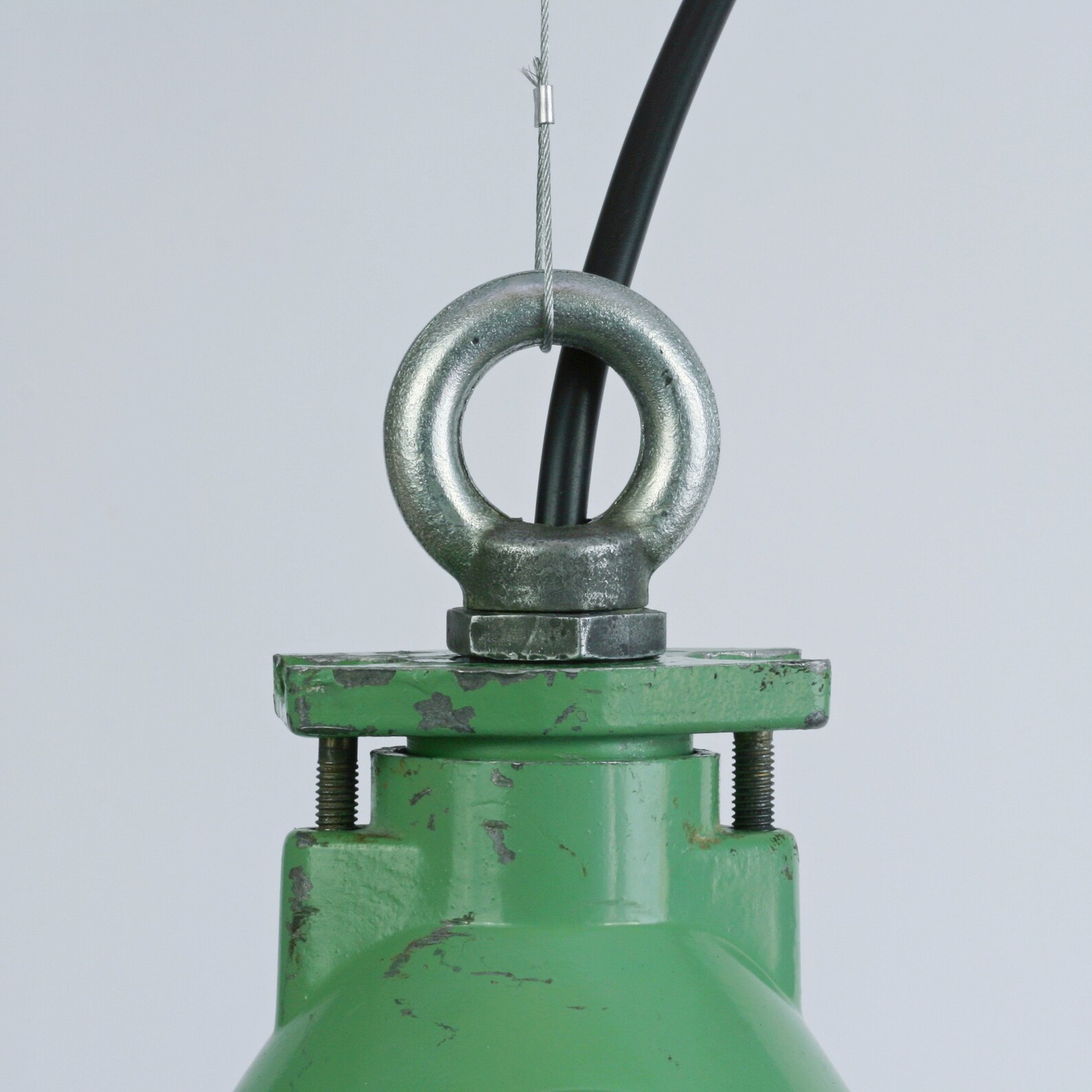 Vintage Soviet USSR Industrial Green Cage Light Fixture - Etsy