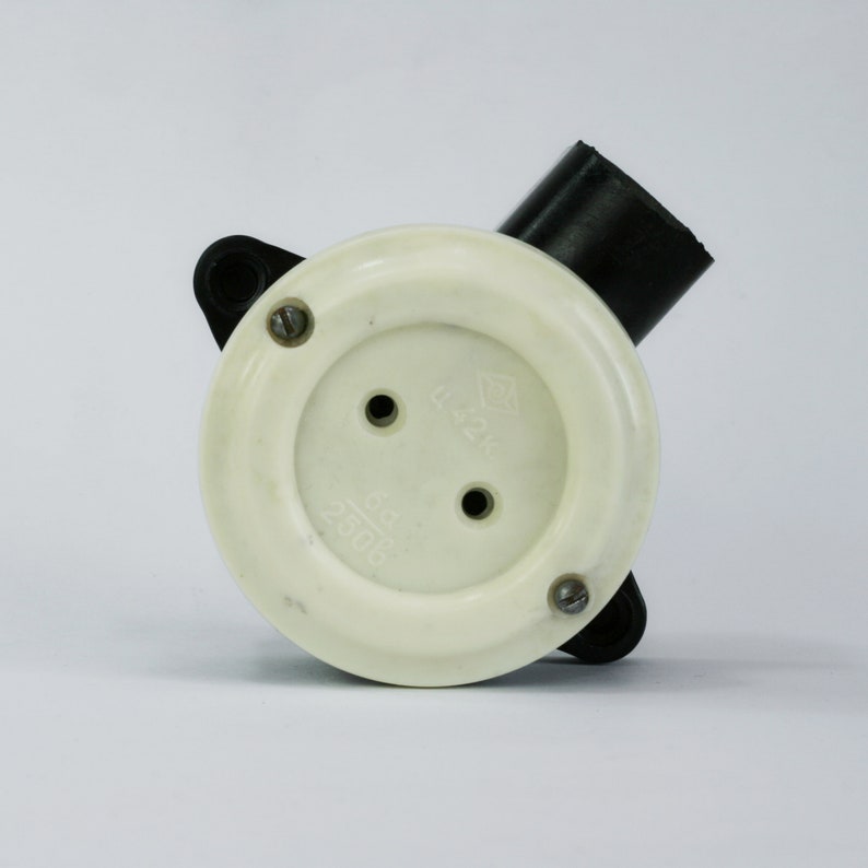 Vintage Bakelite Electrical Outlet: USSR Retro Wall Plug With Beige ...