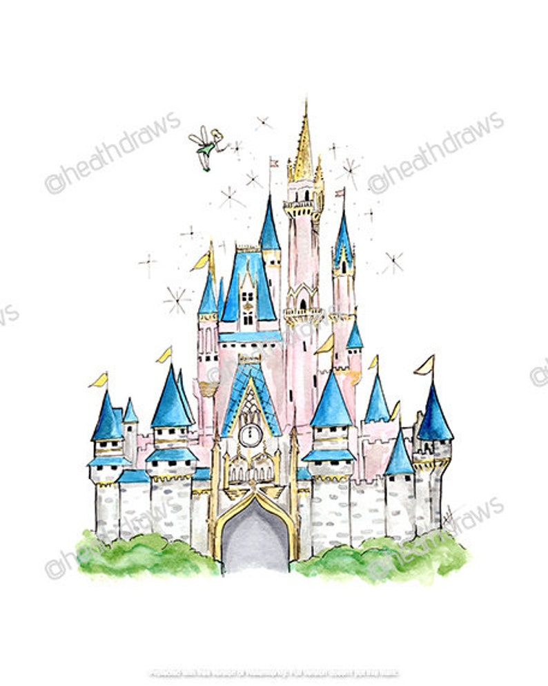 Castle Watercolor Instant Digital Download - Etsy