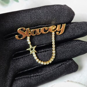 New Design Custom Lapel Pins, Personalized Name Lapel Pin With Star ...