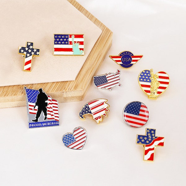 American Flag Lapel Pins Etsy