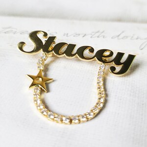 New Design Custom Lapel Pins, Personalized Name Lapel Pin With Star ...