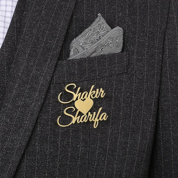 Custom Names Lapel Pin Wedding Lapel Pin Gifts for Him - Etsy