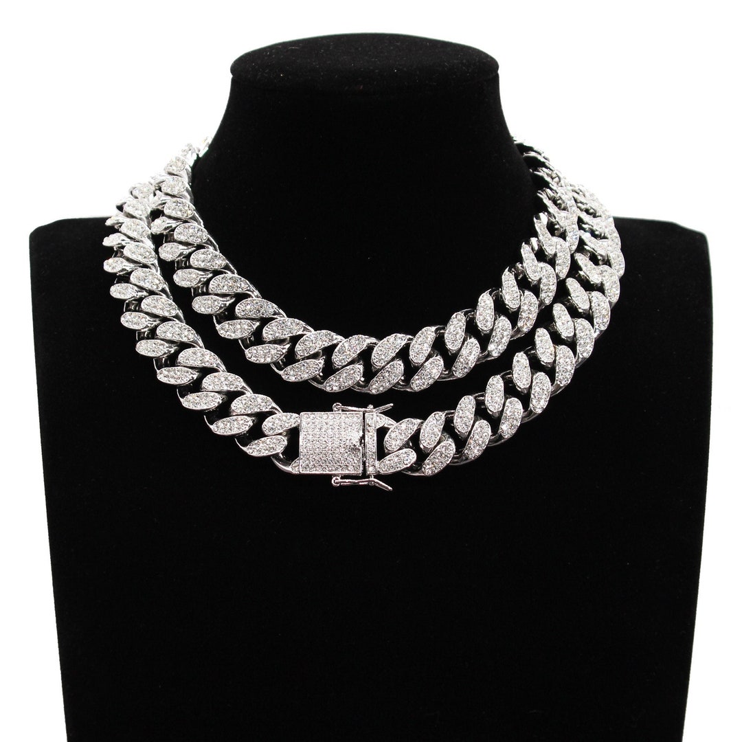 20MM Bling-bling Cuban Link Necklace, Big Size of Miami Link Chain, Hip ...