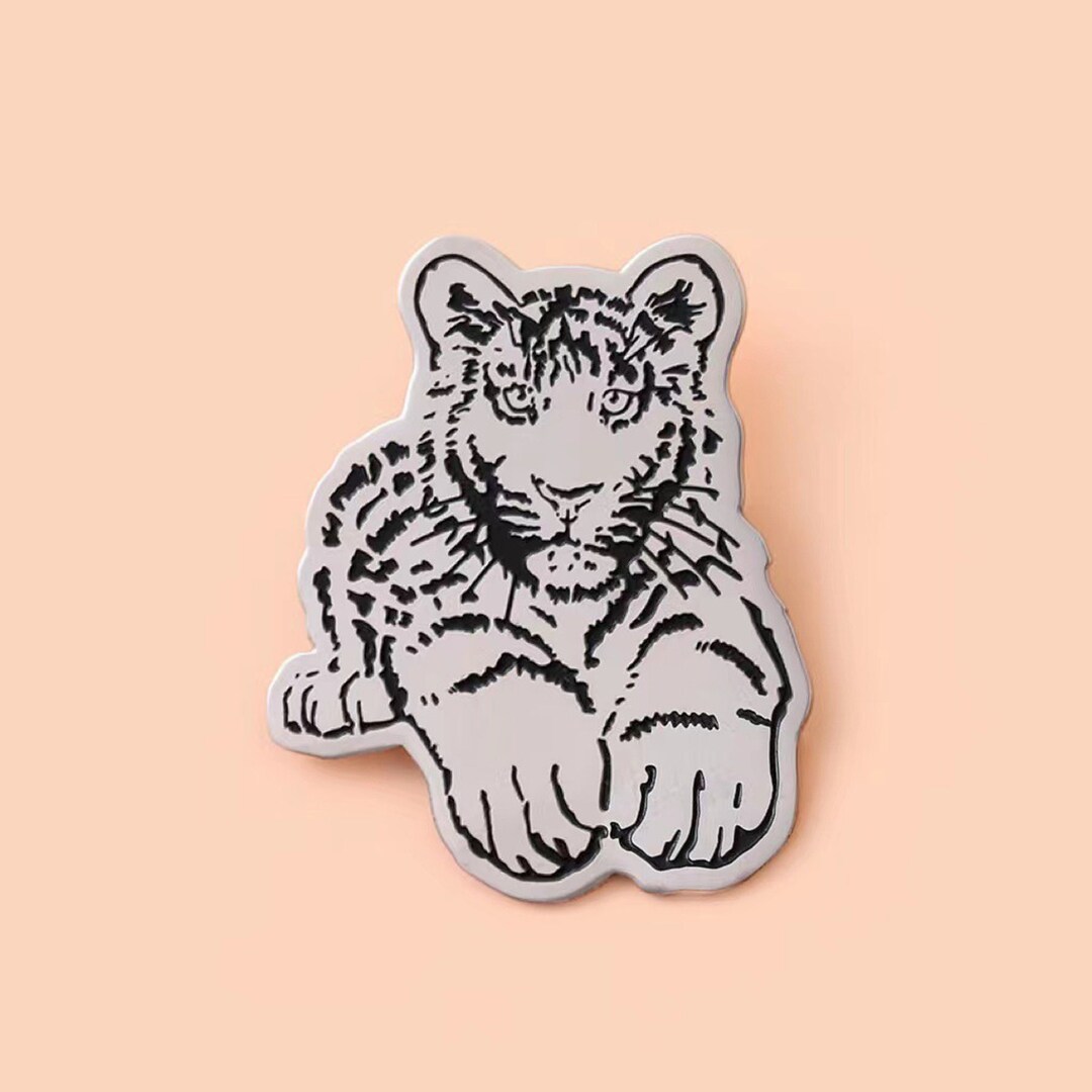 Stainless Steel Tiger Lapel Pin Jacket Pin Jeans Pin - Etsy