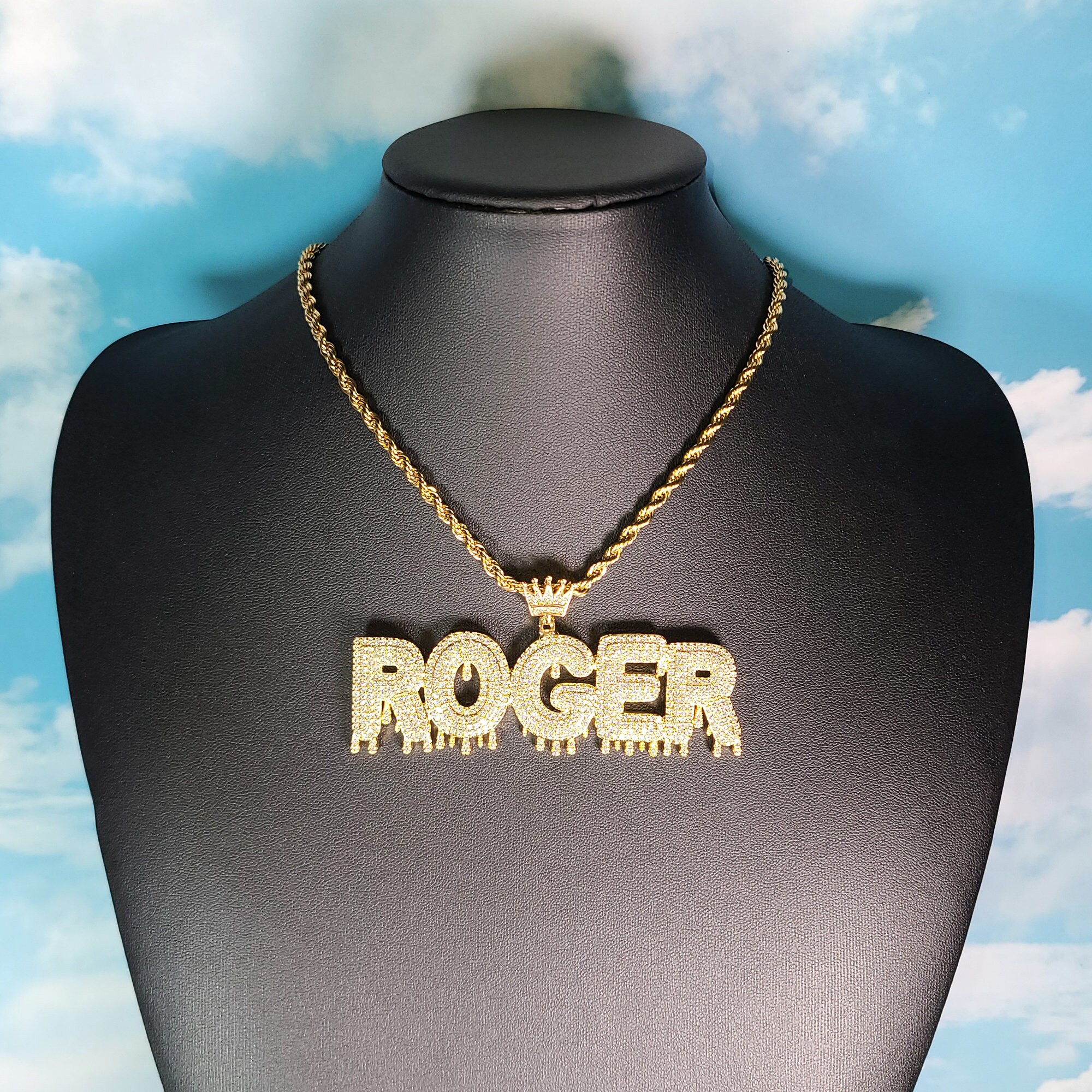 Custom Icy Dripping Letters/name Pendants Rope Chain Hip Hop - Etsy