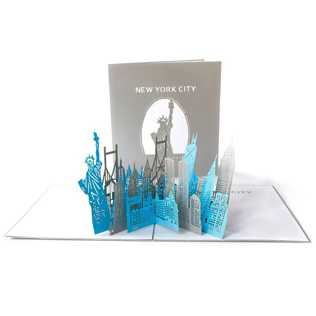 3D Pop up New York City Gift Card, Kirigiami NY Greeting Card, New York ...