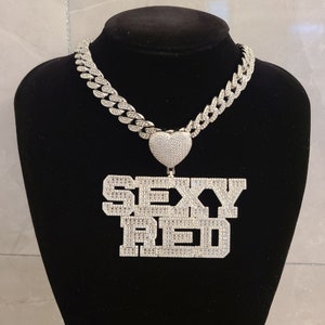 Hot Trendy Icy Nameplate With Heartbail, Personalized Letters Pendant ...