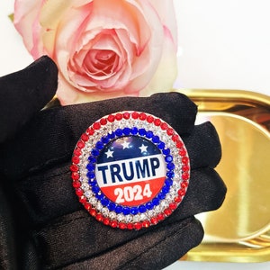 TRUMP 2024 Lapel Pin, USA Flag Lapel Pin, Trump Flag Pin, Pro America ...