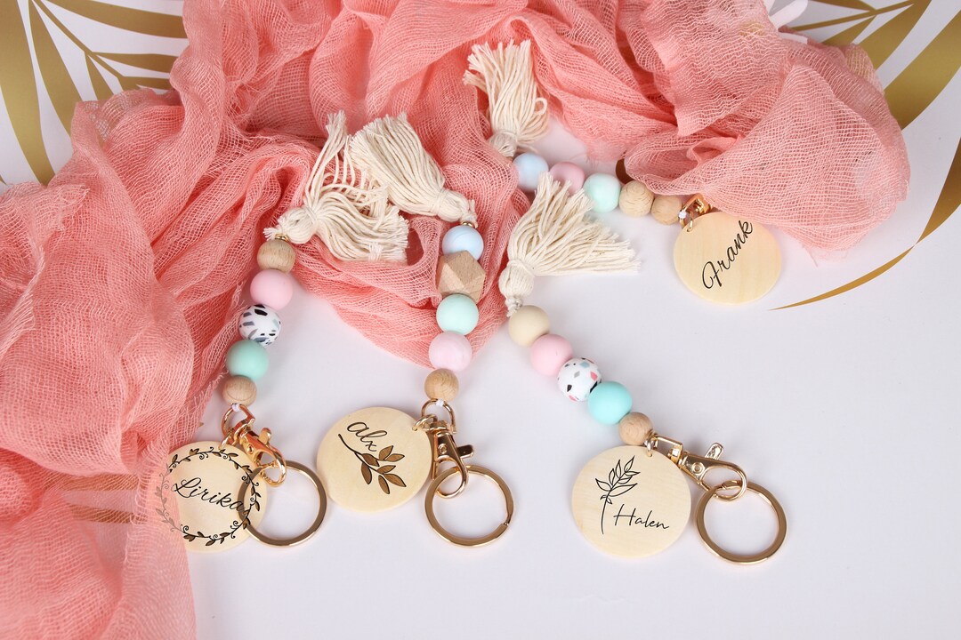 Zpersonalized Boho Keychain Name Keychain Bag Tag Bag Nametag Silicone ...