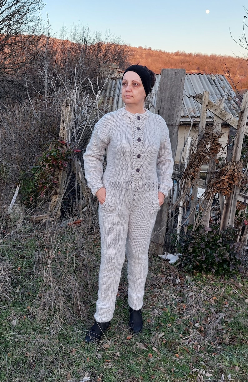 Wool 100 % Merino Union Suit,thick and Soft Eco Yarn Pants ,warm ...