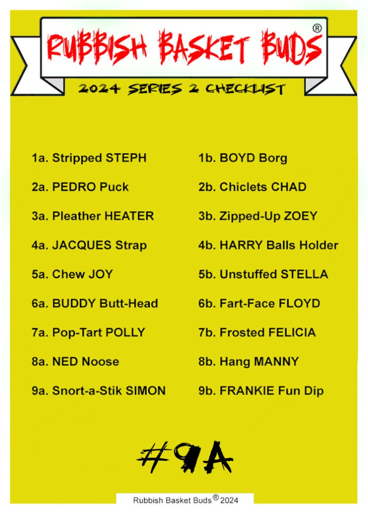 Rubbish Basket Buds 2024 Series 2 Limited Edition Set garbage Pail Kids Parody - Etsy