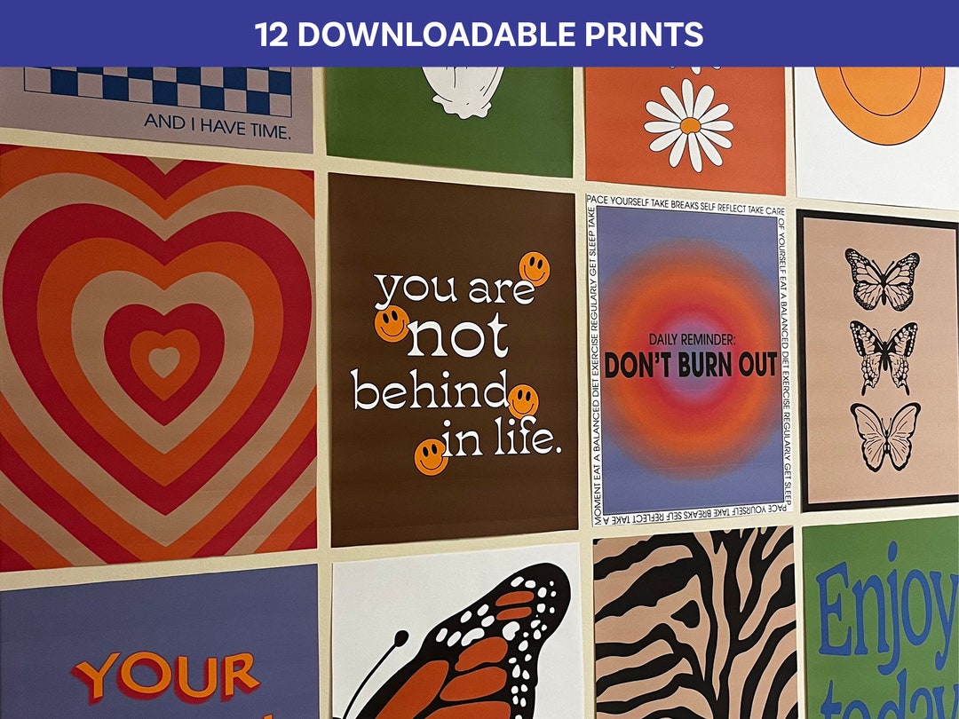 Indie Wall Collage | 12 Digital Prints | Instant Downloads | Trendy ...