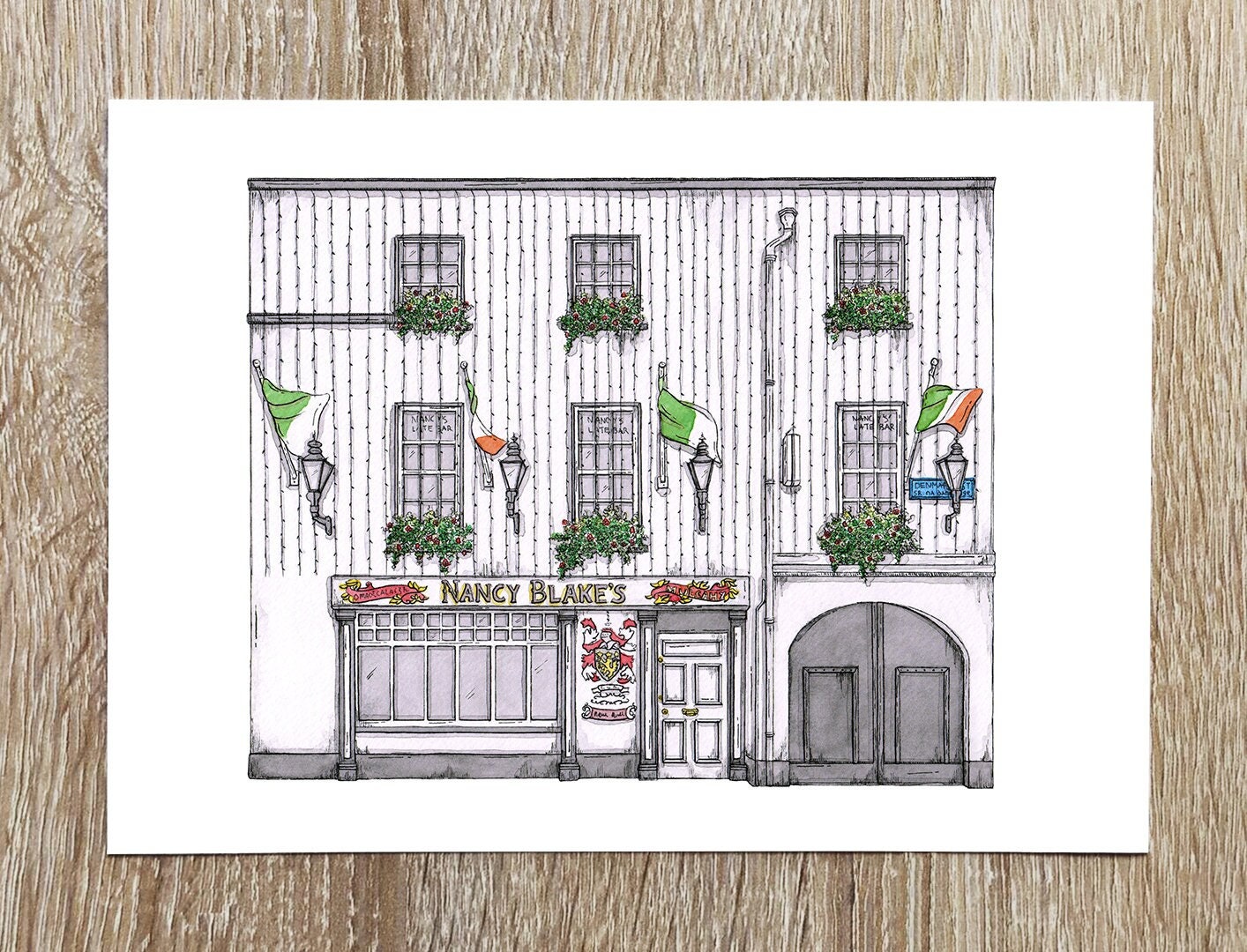 Nancy Blake's Pub Limerick Ireland Art Print, Irish Pub Wall Art, A4 ...