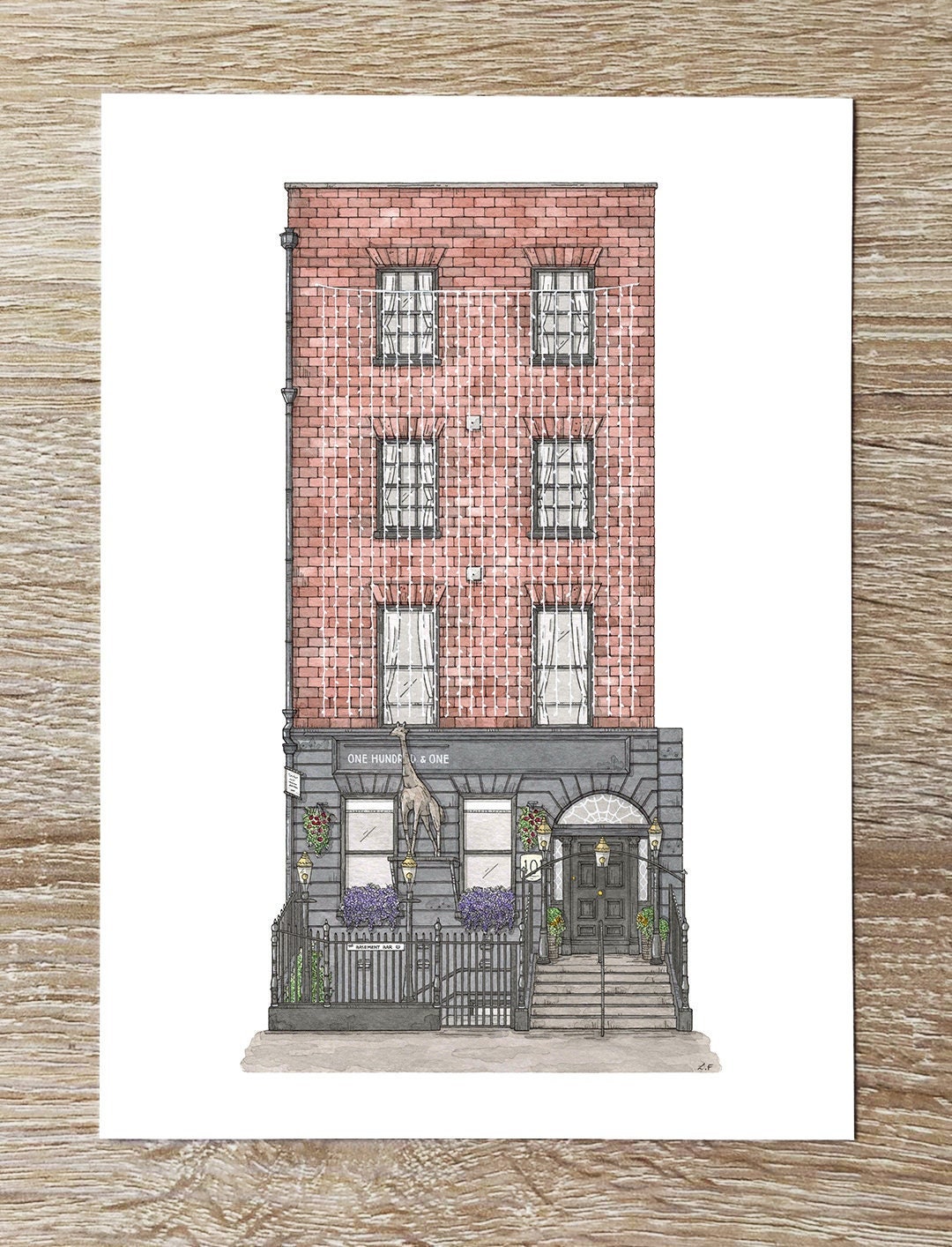 101 Limerick Ireland Art Print, Irish Pub Illustration, Limerick Bar ...