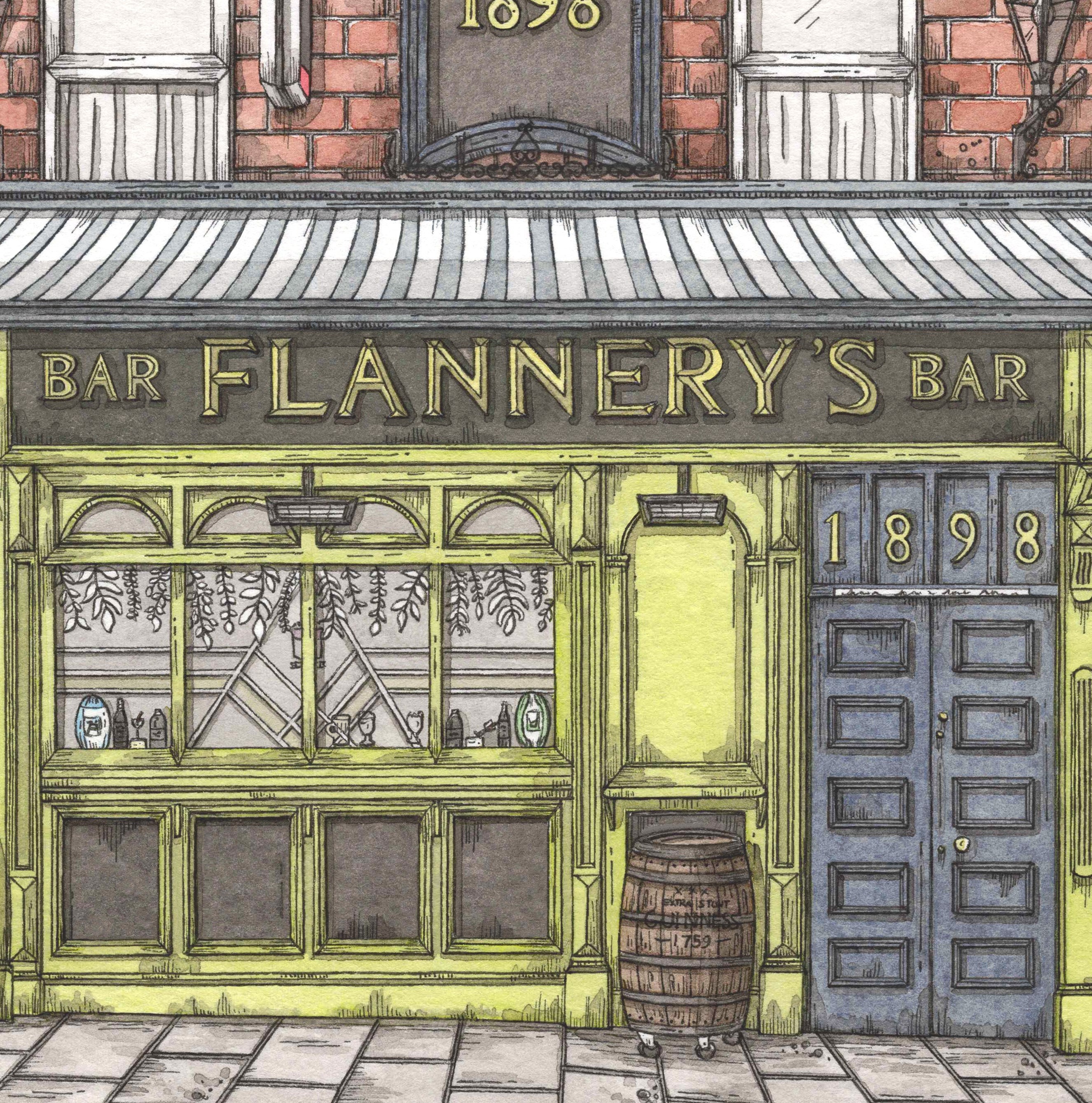Patsy Flannery's Bar Limerick Ireland Art Print, Limerick Pub ...