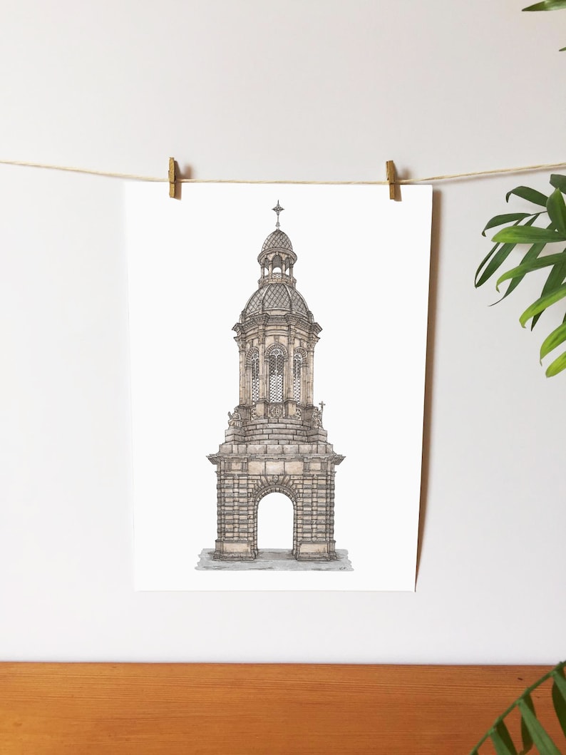 The Campanile of Trinity College Dublin Ireland Art Print, Irish ...