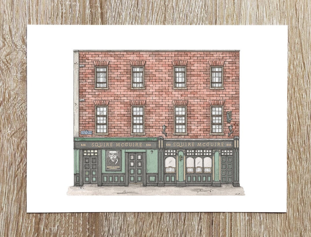 Squire Mcguire's Bar Limerick Ireland Art Print, Limerick Pub Print ...