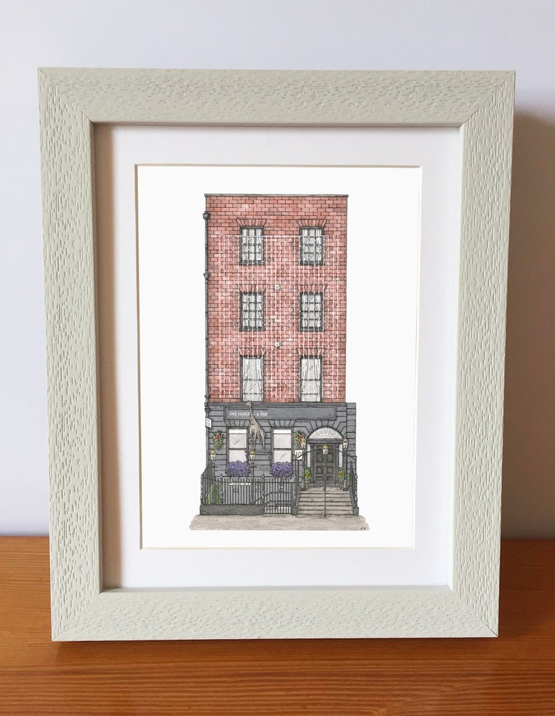 101 Limerick Ireland Art Print, Irish Pub Illustration, Limerick Bar ...