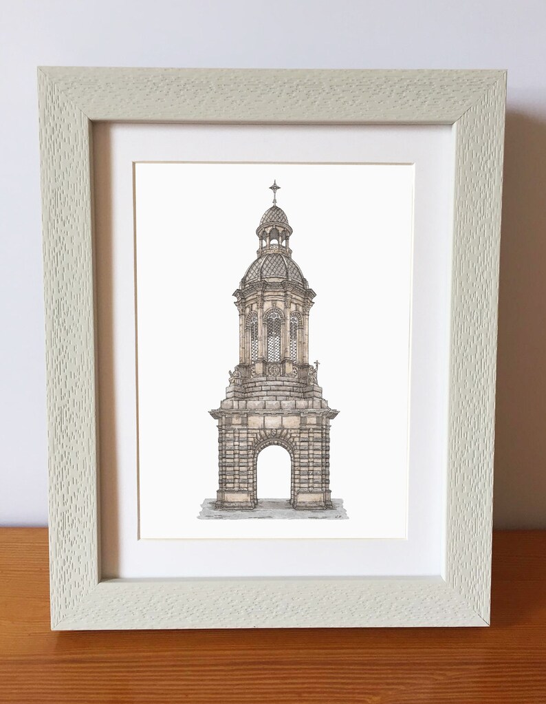 The Campanile of Trinity College Dublin Ireland Art Print, Irish ...