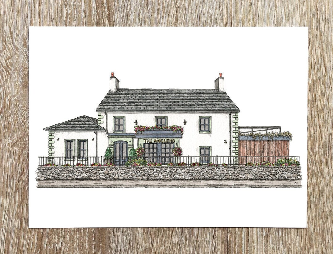 The Anglers Bar and Restaurant Cork Ireland Art Print, Irish Bar Wall ...