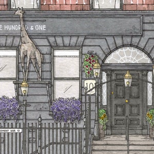 101 Limerick Ireland Art Print, Irish Pub Illustration, Limerick Bar ...