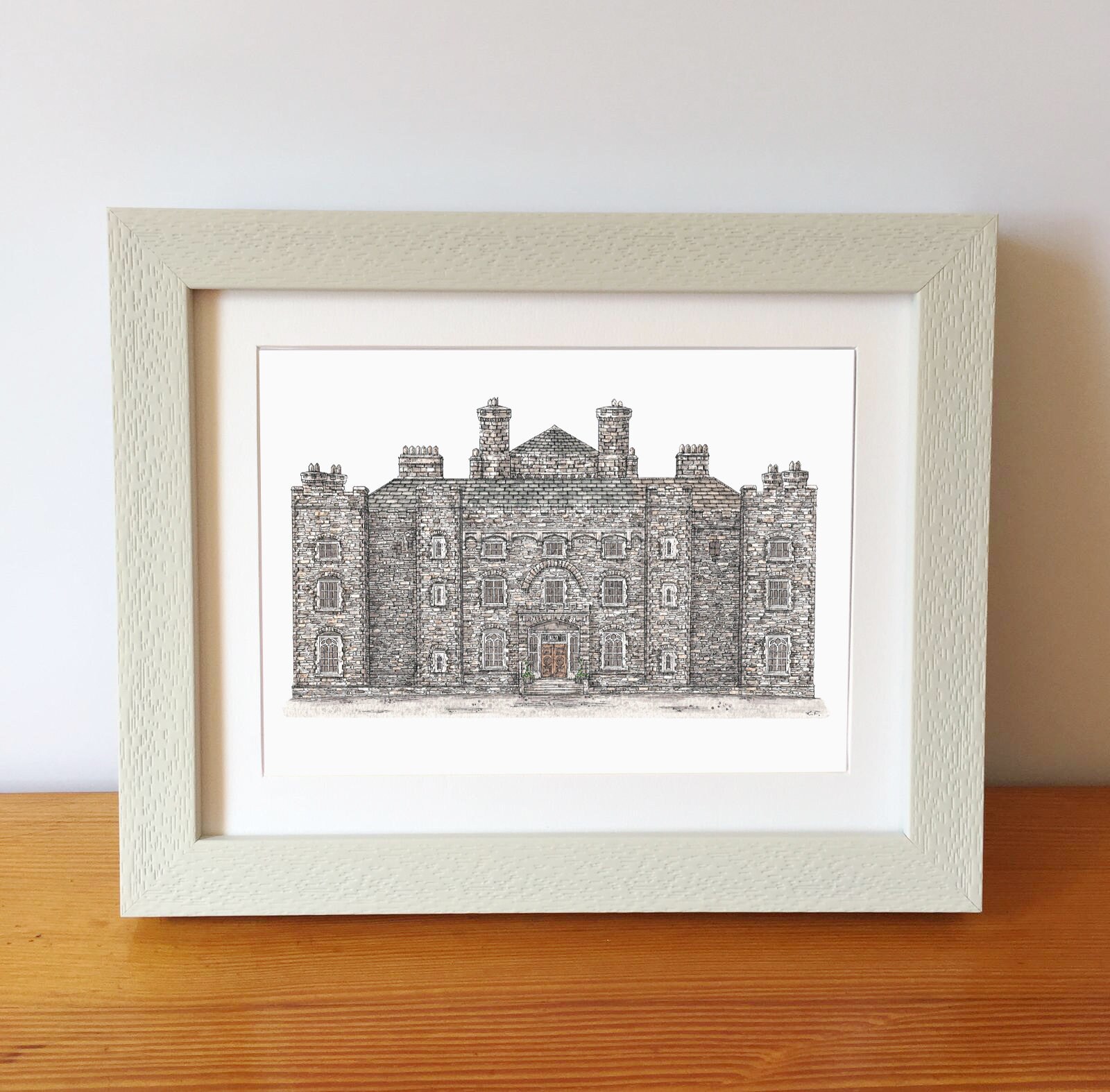 Slane Castle Co Meath Ireland Art Print, Irish Castle Illustration, A4 ...