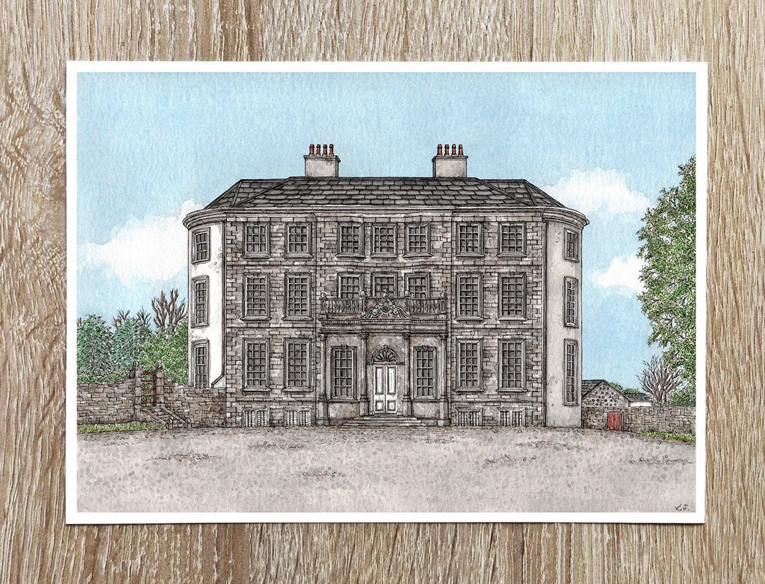 Doneraile House Co Cork Ireland Art Print, Irish Landmark Watercolour ...