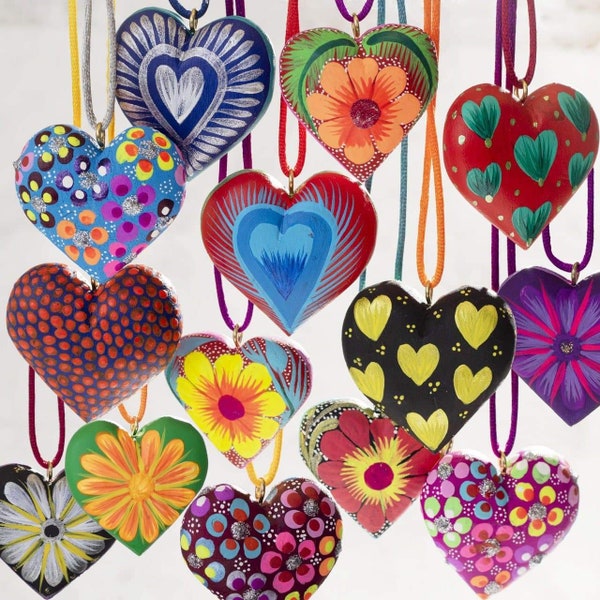 Hand Painted Heart - Etsy