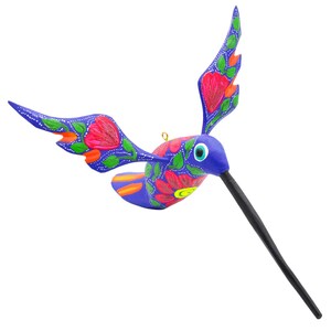 Large Hand Painted Hummingbird Wooden Figurine - Etsy