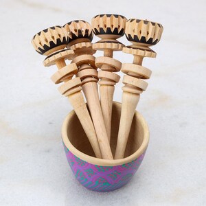 Small Natural Wooden Molinillo Whisk - Etsy
