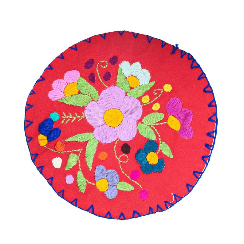 Hand Embroidered Floral Tortilla Warmer - Etsy
