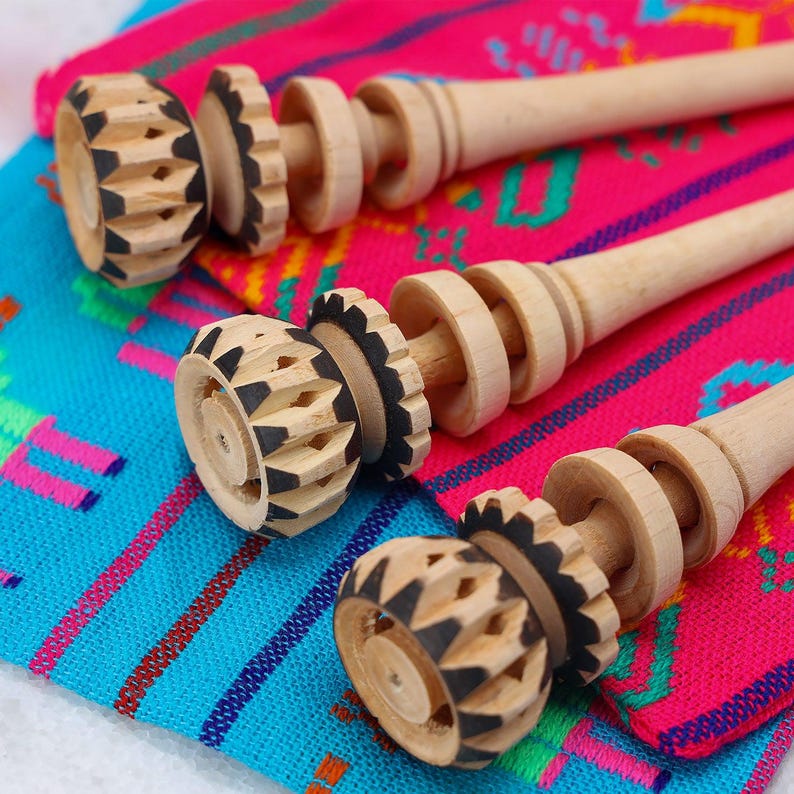 Small Natural Wooden Molinillo Whisk - Etsy